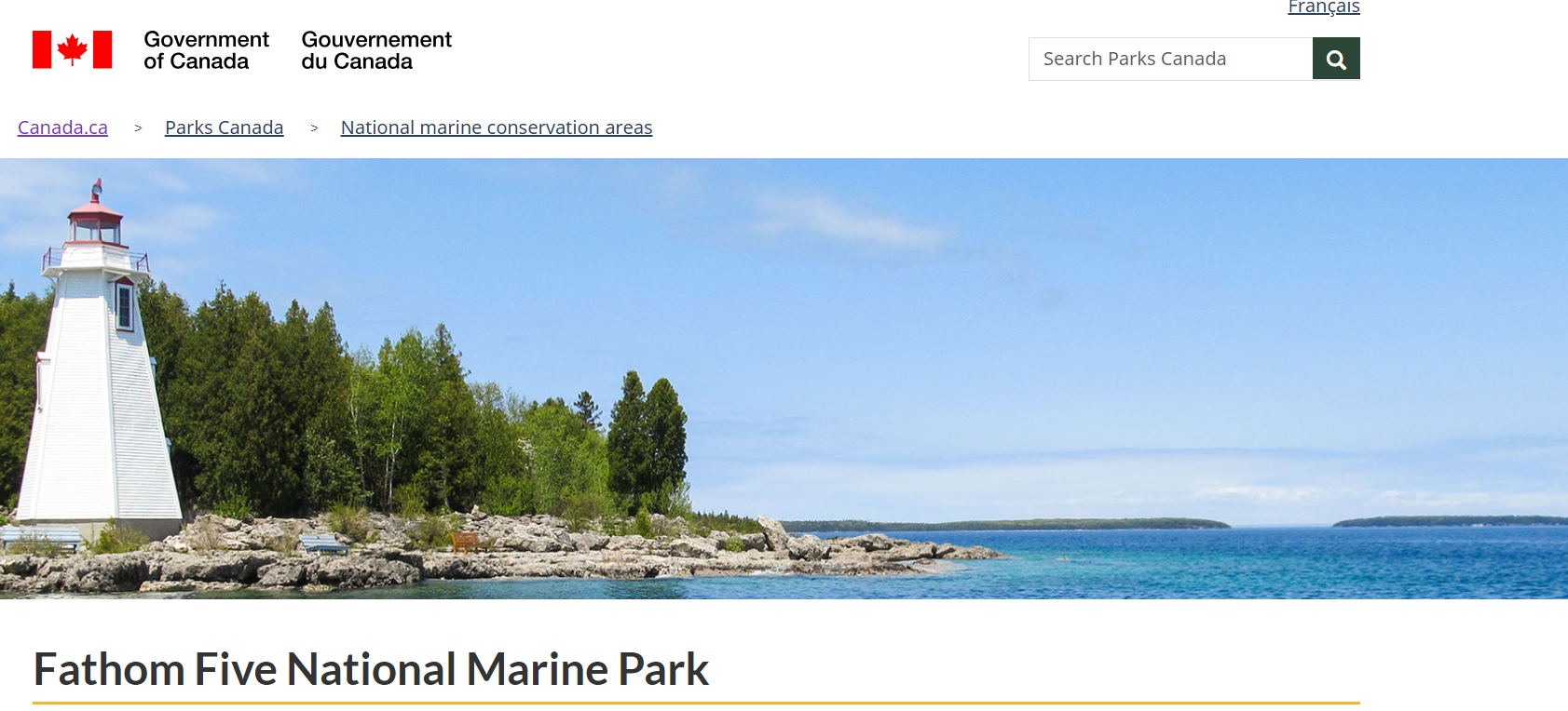 Fathom Five National Marine Park